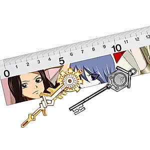 econoLED Fairy Tail, 21Pcs Fairy Tail Lucy Heart Key Chain Celestial Spirit Gate Pendant Set Keychain for Children Kids Christmas Thanksgiving Day