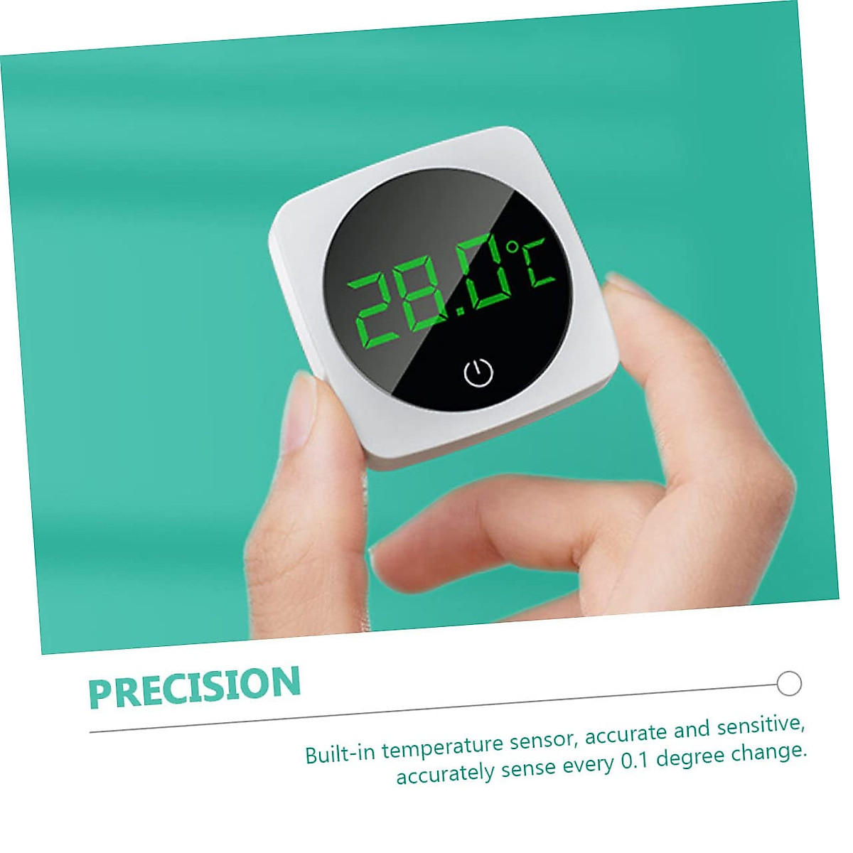 FRCOLOR 2 Pcs Thermometer for Aquarium Water Digital Water Stick on Mini Fish Small Fish Tank Heater Temperature Measure Tool Mini Heater Digital Measure Sticker White Electronic Plastic