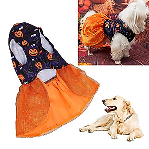 Pet Halloween Dress, Dog Halloween Dress Dog Halloween Dress Skin Friendly Lightweight Dog Costumefor Puppy Party Holiday(M)