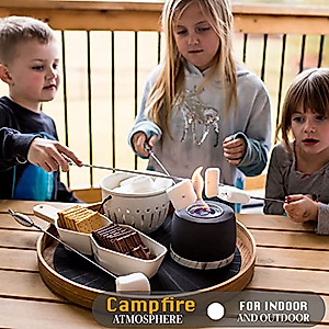 Walker's Fire Pit 4.5” W x 3.5” T Isopropyl Alcohol Concrete Portable Tabletop firepits for Smokeless Indoor, Decor, Gatherings and Parties On Patio Garden Backyard.