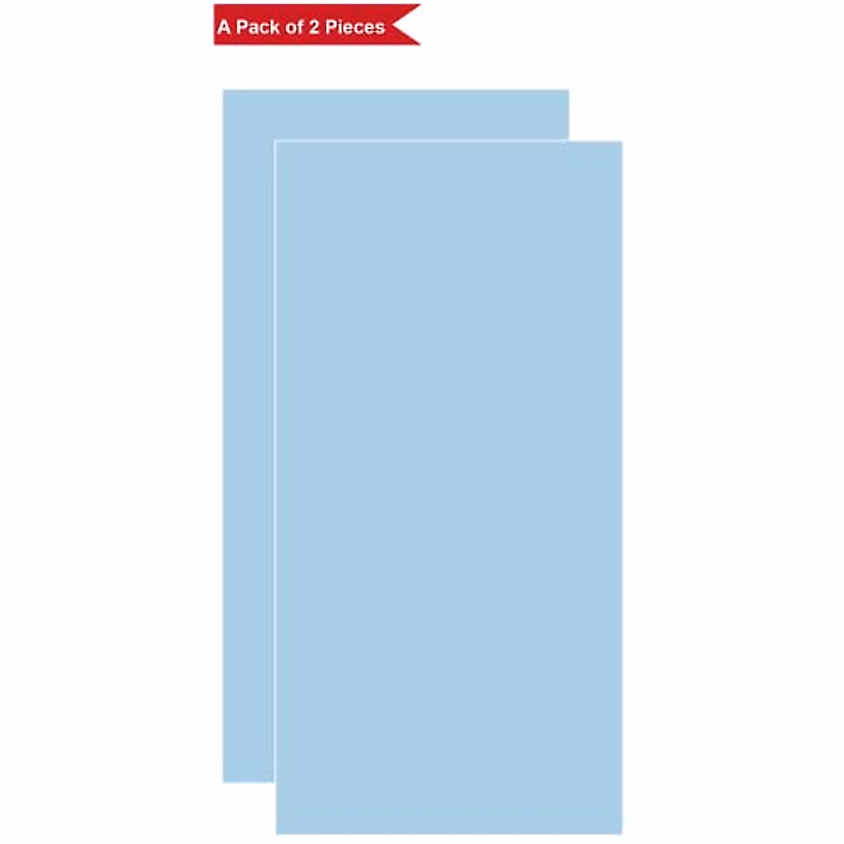 Light Blue Plastic Tablecloths 2 Pack Disposable Table Covers 54 x 108 Inch Baby Shower Party Tablecovers PEVA Sky Blue Table Cloths for BBQ Picnic Birthday Wedding Parties 8 ft Rectangle Table Use