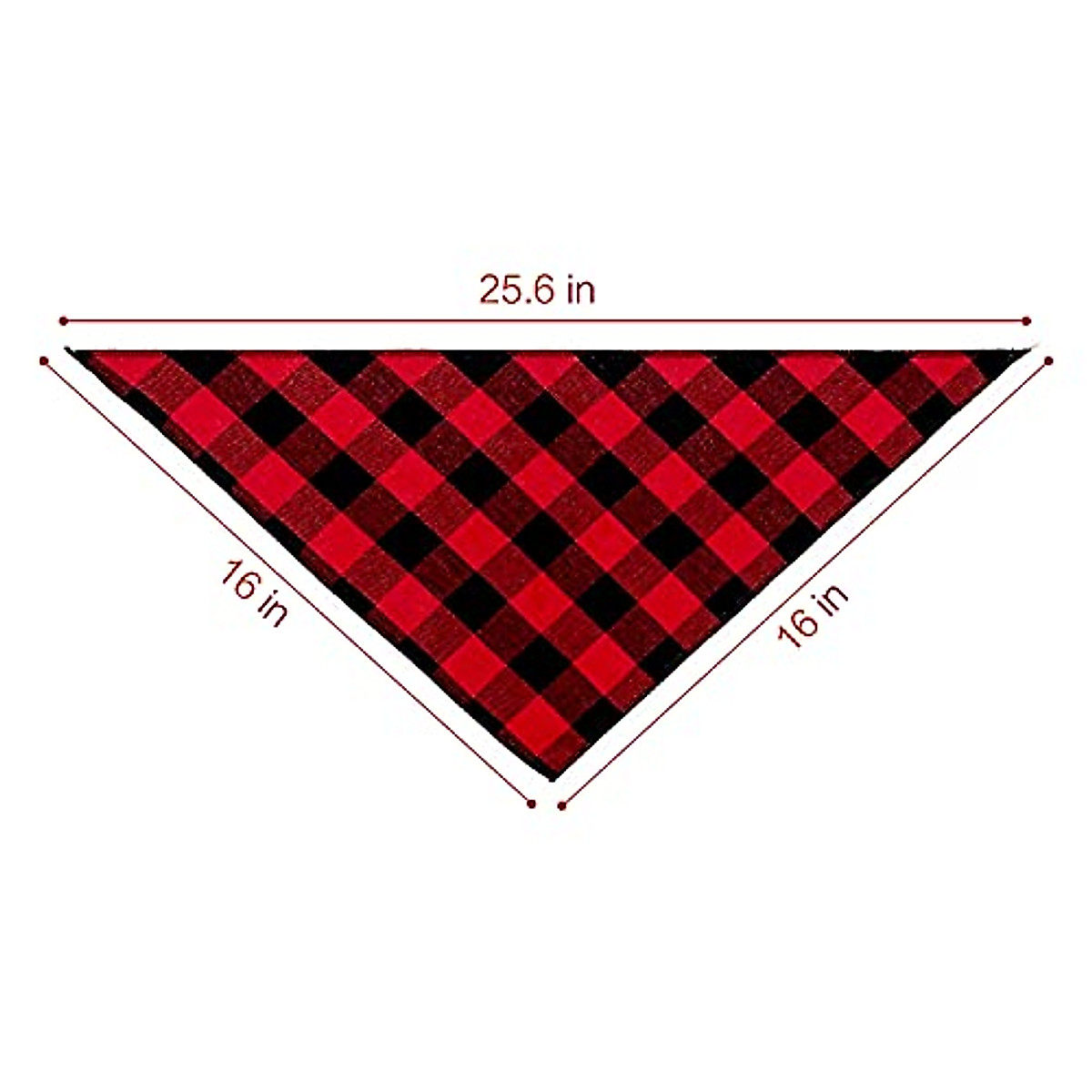 YHTWIN Funny Cute Red Plaid Cotton Triangle Pet Dog Bandanas, Baby's Guard Security Dog Scarf Accessories Props Decorations, Dog Birthday Party Photograph Props for Pet Lovers Owner Gift
