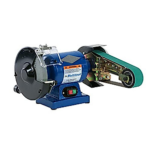 Multitool 2" x 36", 1 hp Industrial Belt Grinder, 8" Bench Grinder with Multitool Grinders Belt Attachment