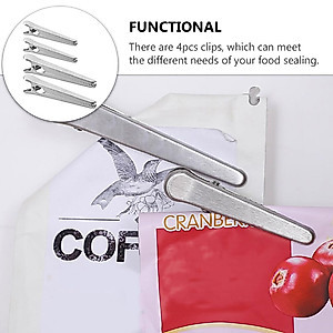 12pcs Steel Snack Clamp Fresh-keeping Air Keeping Heavy Duty Fresh Metal Bag Coffee Bags Jaw Clamps Clips on Sealing Alligator Grips Grip Tight Stainless Chip Tool Clip Seal