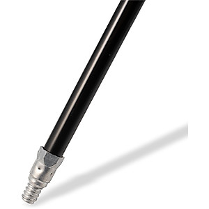 SPARTA Flo-Pac Mop Handle Threaded, Broom Handle with Coated Metal Handle for Cleaning, Restaurants, Kitchen, Hospitals, 60 Inches, Black, (Pack of 12)