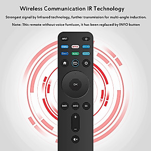 Universal Remote Control XRT260 for All VIZIO Smart TV Smartcast D-Series M-Series P-Series V-Series XRT140 XRT136 Remote Replacement (No Voice Function)