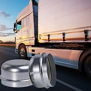 Z-oneMart 2 Pcs 1.98'' Replaces Trailer Grease Cover Dust Cap, Bearing Buddy Caps Apply to Steel Dust Caps for 2,000lbs-3,500lbs(2.0K-3.5k) 5 Lug/4 Lug Axle Hubs, DC-200