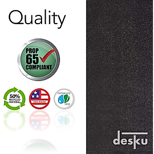 DESKU - Octagon Gaming Chair Mat, Computer and Office Chair Mat for Carpet, Black, 46 Inches x 49.5 Inches
