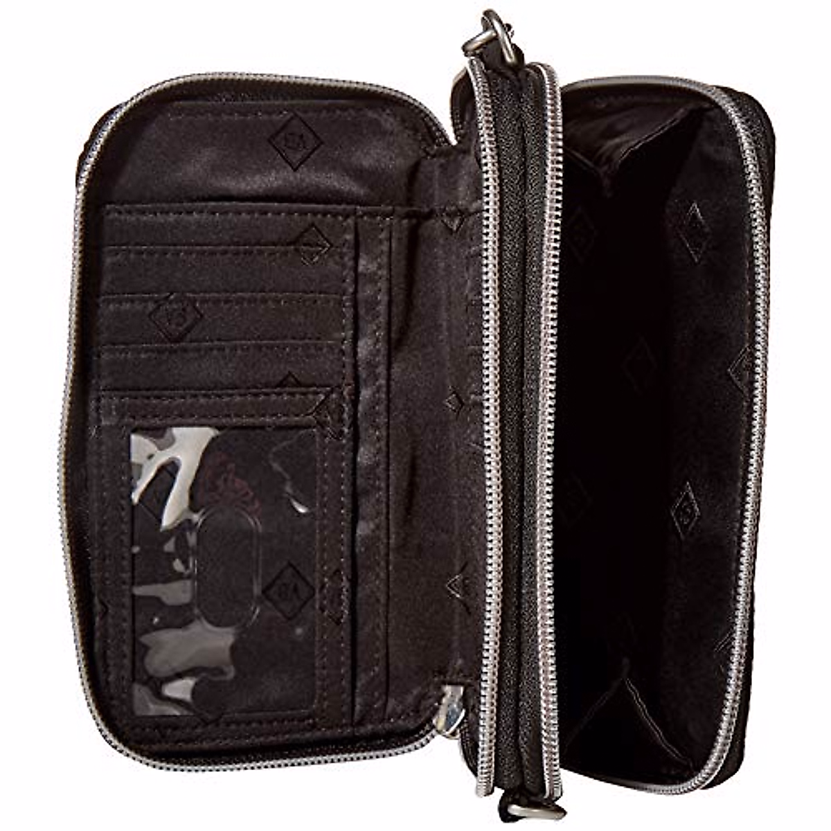 Vera Bradley Women's Performance Twill All in One Crossbody Purse With RFID Protection, Black, One Size