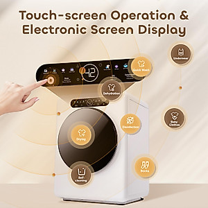 2 In 1 Mini Portable Washer and Dryer Combo, Mini Washing Machine With 24 Hours Reservation Mode and High-temp Stain Removal for Baby Clothes, Underwear, and Socks. (9l/pl)