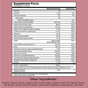 CHEWSY Women's Multivitamin - Immune & Energy Support - 23 Nutrients Including A, B12, C, Folic Acid, Probiotics, Biotin, Cranberry - 30-Day Supply