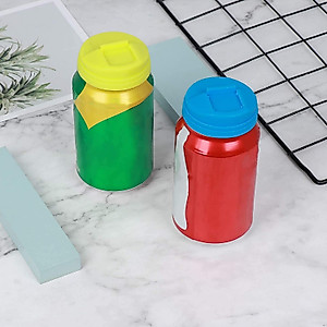Eshylala 4 Pack Soda Can Covers Beer Cans Cover Leakproof Cap Press Type Splash Cap for Carbonated Water or Soft Drink