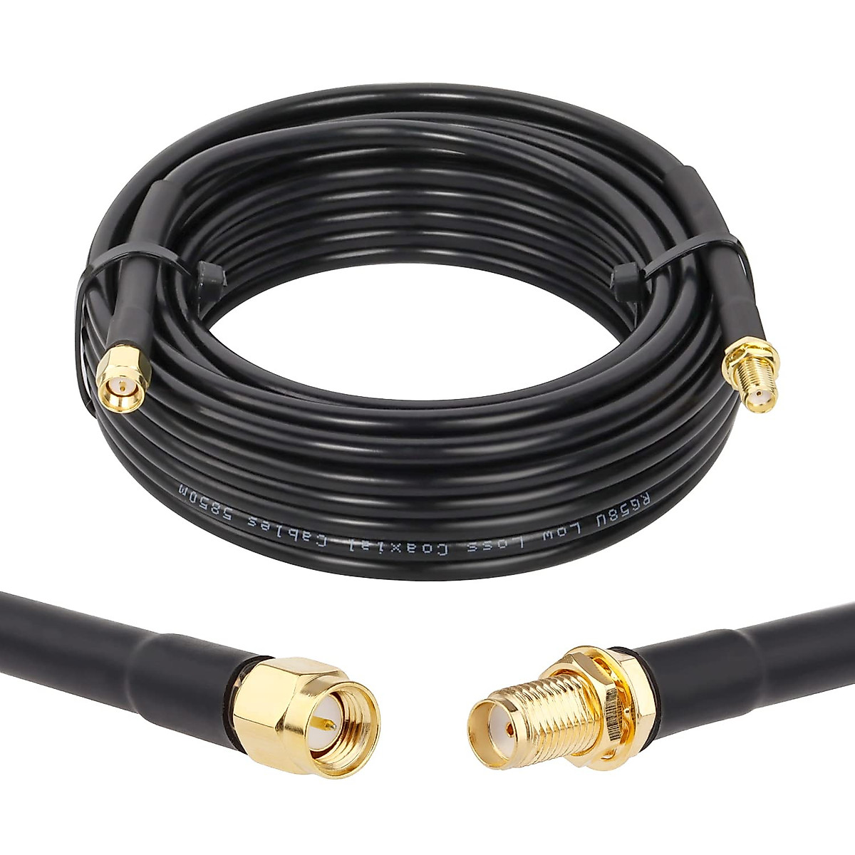 XRDS -RF SMA Cable, SMA Male to SMA Female Cable 25 FT RG58 SMA Extension Cable for SDR Equipment Antenna Ham Radio,3G 4G LTE Antenna,ADS-B,GPS and etc