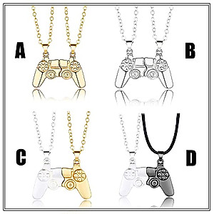 Magnetic Couple Game Pad Pendant Necklace, Game Controller Magnetic Necklaces Bff Couples, Game Console Couple Necklace, Magnetic Game Controller Necklaces, a Pair of Magnetite Necklaces