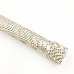 The Parker Variant ADJUSTABLE Double Edge Safety Razor, Customize your Shave with a Turn of the Dial from Mild to Aggressive - 5 Blades Included (SATIN CHROME)