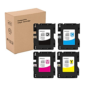 INK+ SG400 SG800 Sublimation Cartridge Compatible with Sawgrass Virtuoso SG400 SG800 Printer DIY, Latest Upgraded Chip (1 Black, 1 Cyan, 1 Magenta, 1 Yellow, 4 Pack)