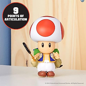 THE SUPER MARIO BROS. MOVIE - 5 Inch Action Figures Series 1 – Toad Figure with Frying Pan Accessory