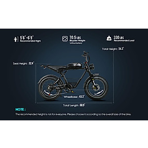 SAMEBIKE 1000W Electric Dirt Bike, Electric Bike for Adults with 48V 18AH Battery 30 MPH Max Speed & 62 Miles Moped Style Electric Motorcycle Ebike with 4.0 Fat Tire Full Suspension Hydraulic Brakes