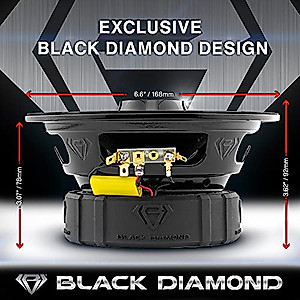 BLACK DIAMOND Dia-XT6 6.5" 2-Ways MidRange Loudspeaker with Built-in Bullet Tweeter 4-Ohm 450 Watts (1 Speaker)