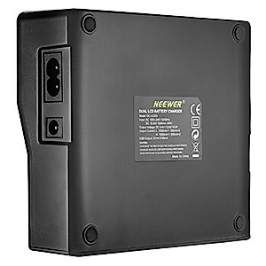 Neewer 2 Pieces 6600mAh Replacement Li-ion Battery for Sony NP-F970 NP-F960 NP-F975 NP-F570 and LCD Dual Charger, Fit for Neewer CN160 FW568 F100 F200 FW700 and Other LED Video Light or Monitor