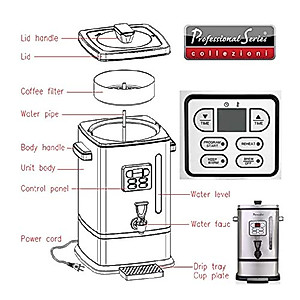 Professional Series, 50-Cup Digital Coffee Urn, Programmable Timer, Stainless Steel Filter & Body