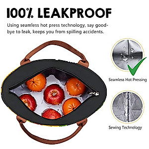 Gloppie Lunch Bag Women Insulated Womens Lunch Bag for Work Leakproof Lunch Tote Sunflower Adults Lunch Box Purse Reusable Lunch Cooler Bag Loncheras para mujer 9L