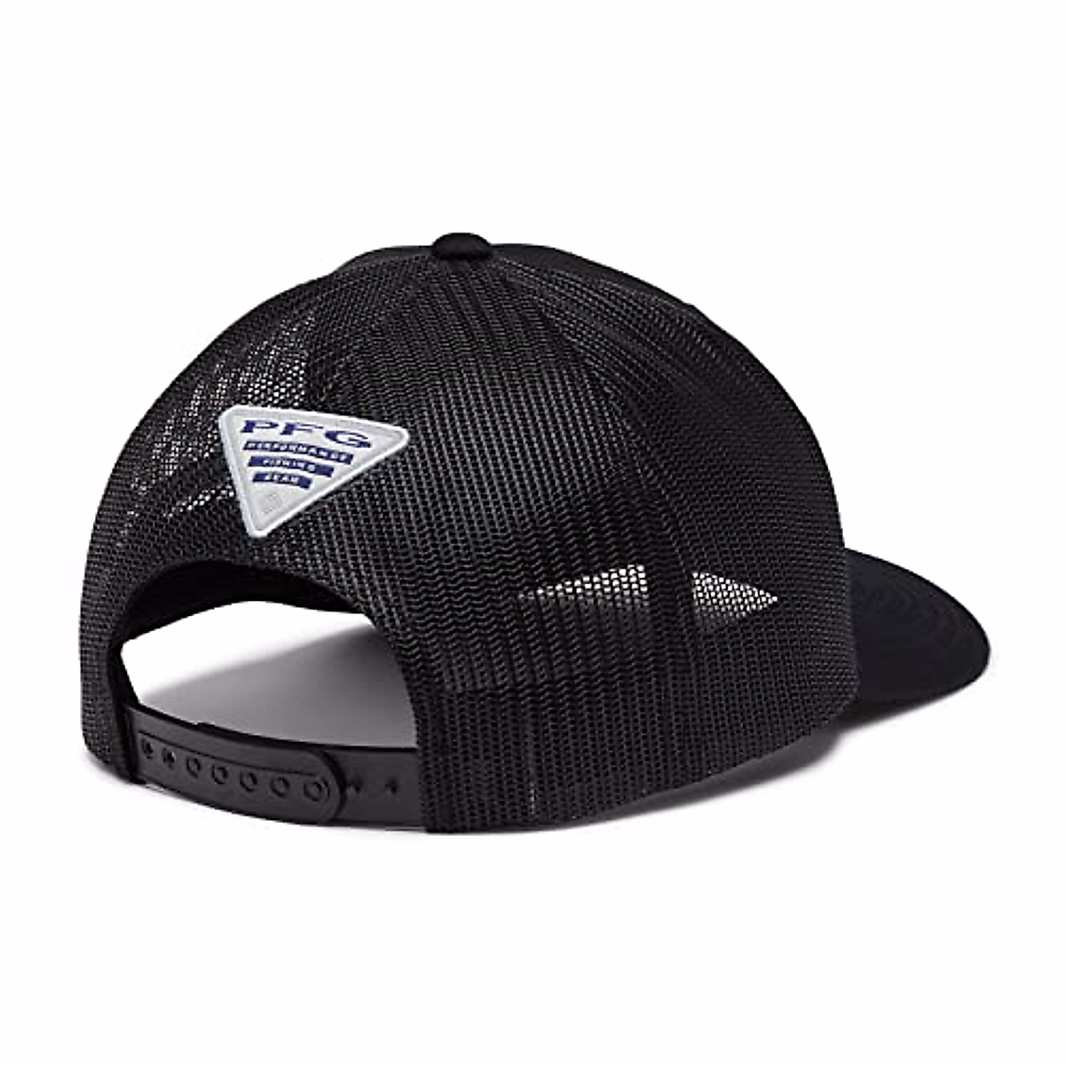 Columbia Unisex PFG Mesh Snap Back Ball Cap, Black, Hook
