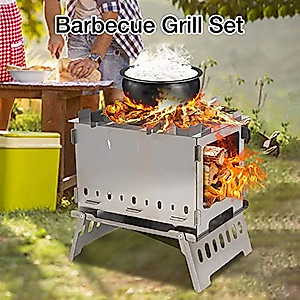 NEWCES Safety Certification Multi-Function Barbecue Grill Charcoal Grills & Smokers & Wood Burning Barbecues Outdoor BBQ Grill for Garden Camping Cooking & Grilling