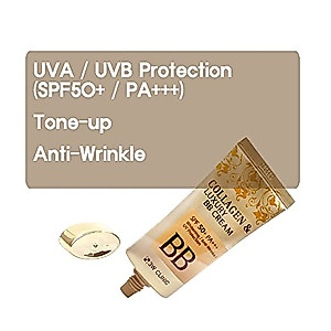 3W CLINIC Collagen & Luxury Gold BB Cream 1.69Oz SPF50+/PA+++ Wrinkle Care