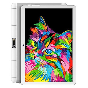 EEW Android 10 Inch Tablet, 3G Phone Talet with Dual Sim Card Slots, Dual Cameras, 2GB RAM 32GB Storage, 1280x800 HD Touchscreen, WiFi, Bluetooth 4.0, GPS, Quad Core (Silver)