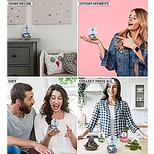 Puzzled Resin Seashell with Blue Lighthouse Snow Globe (65mm), 3.5 Inch Figurine Intricate & Meticulous Detailing Art Handcrafted Tabletop Centerpiece Accent Nautical Ocean Sea Life Theme Home Décor