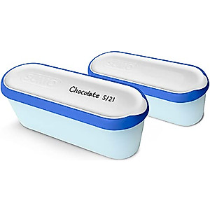 SUMO Ice Cream Containers for Homemade Ice Cream (2 Containers - 1.5 Quart Each) Reusable Freezer Storage (Blue)