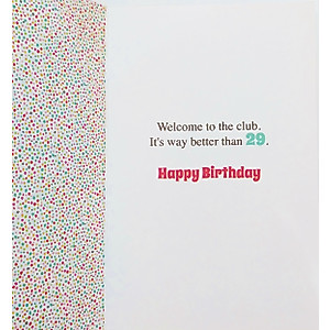 30 YAY Happy 30th Birthday Greeting Card -"Welcome To The Club" Thirty Years Old/Thirtieth