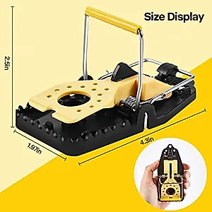 Mouse Traps, Unglehome Mouse Trap Indoor, Sensitive Mice Trap Reusable Mouse Catcher with Safe Bait Cup for Kitchen Garage Barn - 6 Pack