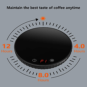 Kerjthu Coffee Mug Warmer, Smart Cup Warmer for Desk Beverage Warmer with 2 Temperature Setting Auto Shut Off Electric Tea Warmer & Candle Warmer Plate for Home Office Use