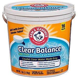 Arm & Hammer Clear Balance Swimming Pool Maintenance Tablets, 16 Count