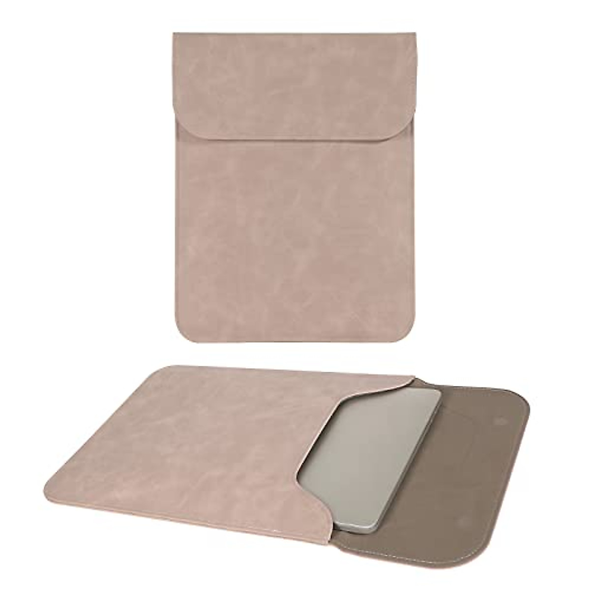 Allinside 13-13.3" Laptop Sleeve Compatible with MacBook Air 13 2010-2017 (A1369 A1466)/ MacBook Pro 13 2012-2016 (A1425 A1502)/ Pro 13 CD-ROM (A1278), Synthetic Leather, Pink