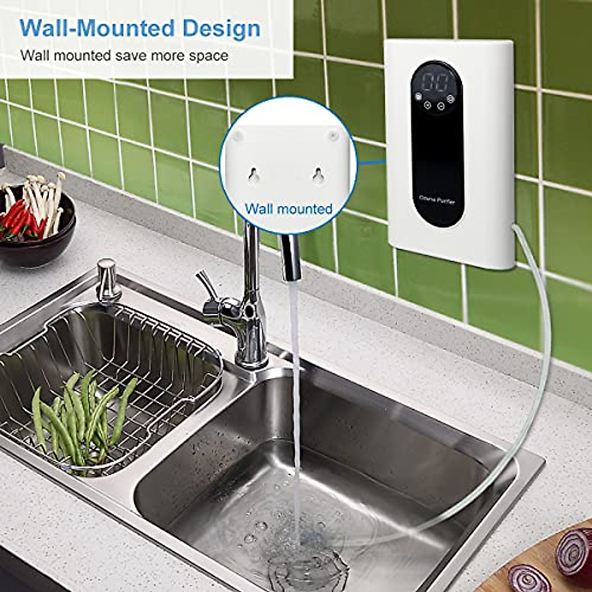 VANSU Ozone Generator Air purifier 1000mg/h Ozone Machine for Home kitchen Fruits and Vegetables Car Hunting bag