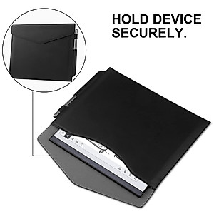 HGWALP Remarkable 2 Sleeve Bag，10.3 inch PU Leather Carrying Case with Pen Holder,Protective Pouch Fits Remarkable 2 Digital Paper/Note Air 10.3/Kindle Scribe 10.2",Will NOT Fit Remarkable 1-BK