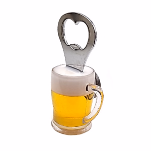 Creative Acrylic Beer Bottle Opener Beer Mug Shape Bottle Opener Kitchen Accessories Fridge (Bottle Opener B)
