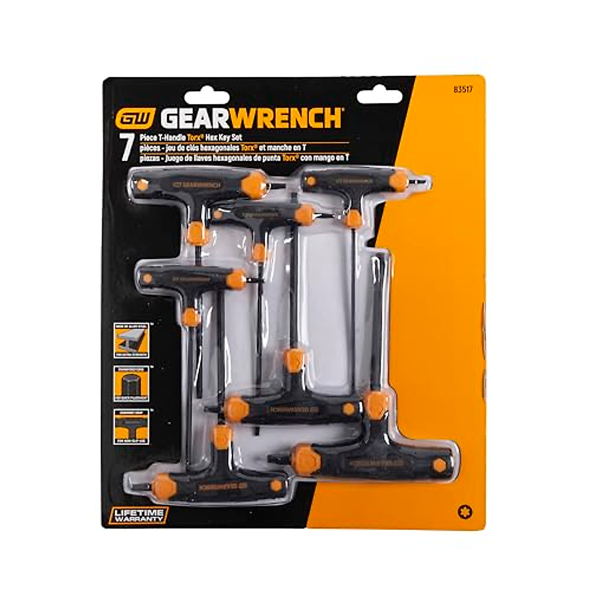 GEARWRENCH 7 Piece T-Handle Torx Key Set - 83517