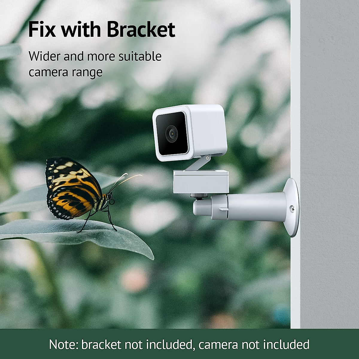 Ayotu 3 Pack Wall Mount for Wyze Cam V3 & Wyze Cam V2 & Wyze Cam Spotlight, Strong Adhesive Holder 3M Stick On-Easy to Install, Another Installation Methods-Screws Bracket(NOT Include Camera), White