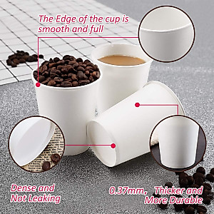 Paper Cups, 150 Pack 8 Oz Paper Cups, White Paper Coffee Cups 8 Oz Disposable White Hot Coffee Paper Cups Paper, 8 Oz Disposable Water Paper Cups Paper Water Cups, Coffee Cups Paper Cups Water Cups