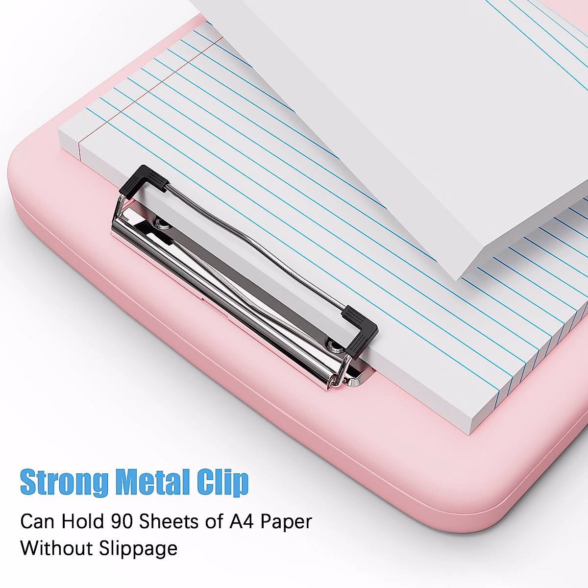 Hongri Clipboard with Storage with Pen Holder, Folder Nursing Clip Board 8.5 x 11 Foilo-Side Opening, High Capacity, Light Weight for Teachers, Classroom. Size 14 x 9.6 x 1.2 in(Pink)