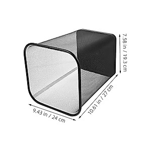 VILLFUL Square Hollow Trash Can Office Trash Cans Rubbish Bin Trash Can for Office Waste Basket Trash Cans for Office Trash Bin Dorm Trash Bucket Trash Can Office Garbage Can Bedroom Iron