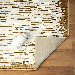LUXE WEAVERS Artistic Textured Metallic Area Rug,Gold,8'X10'