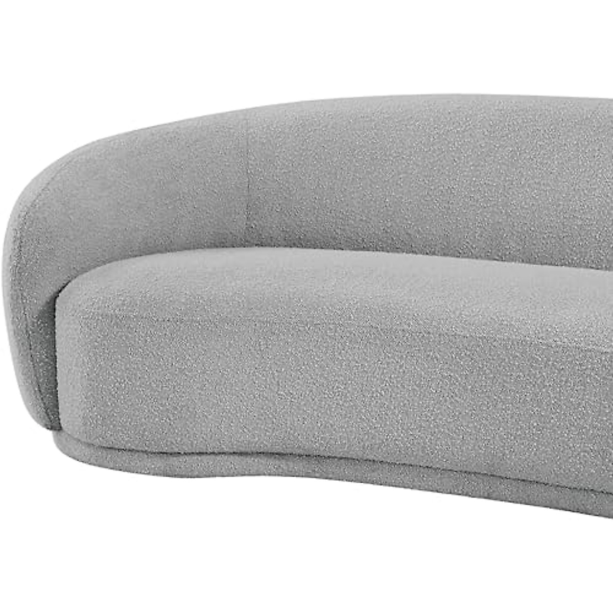 Meridian Furniture 693Grey-L Hyde Collection Modern | Contemporary Boucle Fabric Upholstered Loveseat, Grey, 64" W x 38" D x 27.5" H
