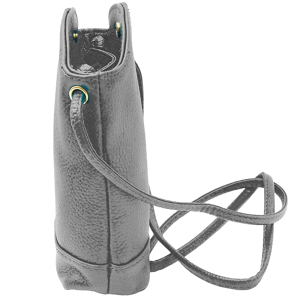 Silver Fever® Leather Travel Cross Body Handbag (Purple Debossed)