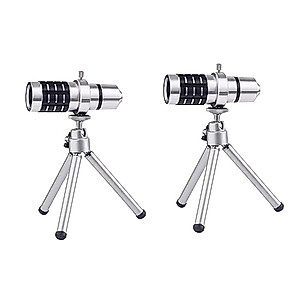 NOLITOY 2pcs Smartphone Phones celulares Smartphone Phone Stand Tripod Phone fisheye Lens 10x Macro Lens for Cell Phone Clip-on Cell Phone Lens 12X Mobile Phone Lens Telescope Lens Suite