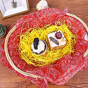 Kavoc 60 Sheets Paisley Blue Red Gift Tissue Paper,20" x 20" Brown Boho Wrapping Art Tissue Paper for Western Cowboy Theme Party Decoration (Red)